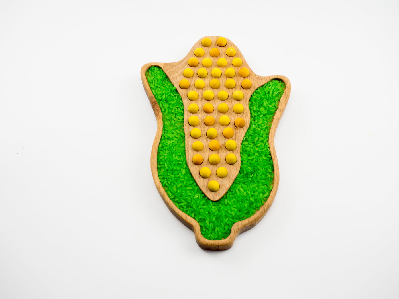 Corn shaped sensory tray - Pagalou